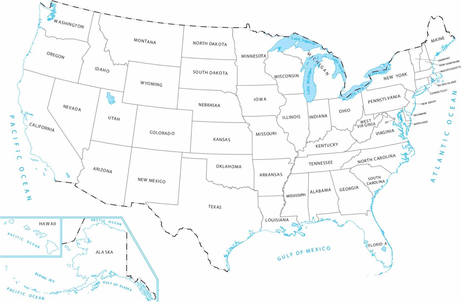 Simple US Map - US Maps