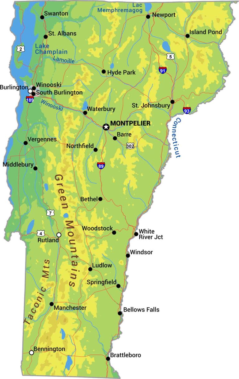 Map of Vermont - US Maps