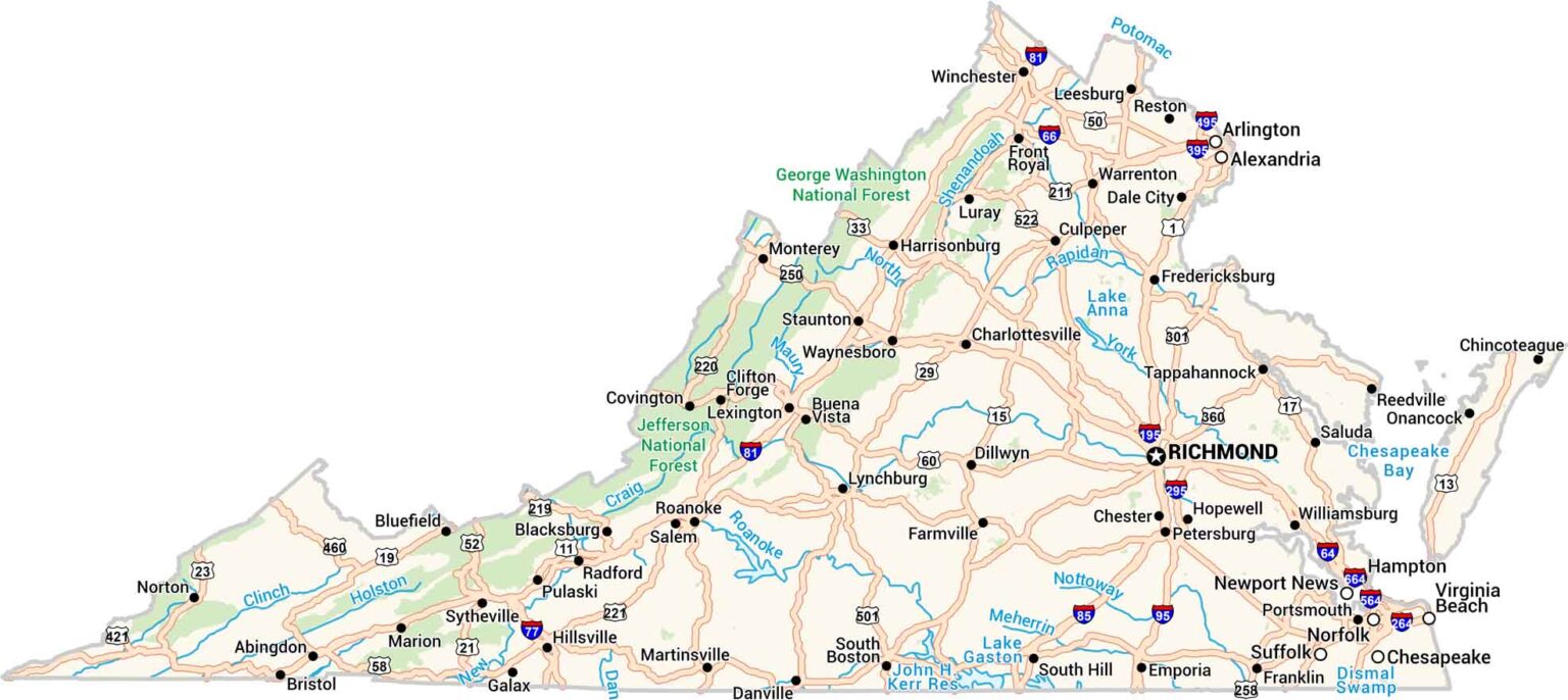 Virginia Zip Code Map - US Maps