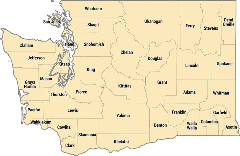 Map of Washington State - US Maps