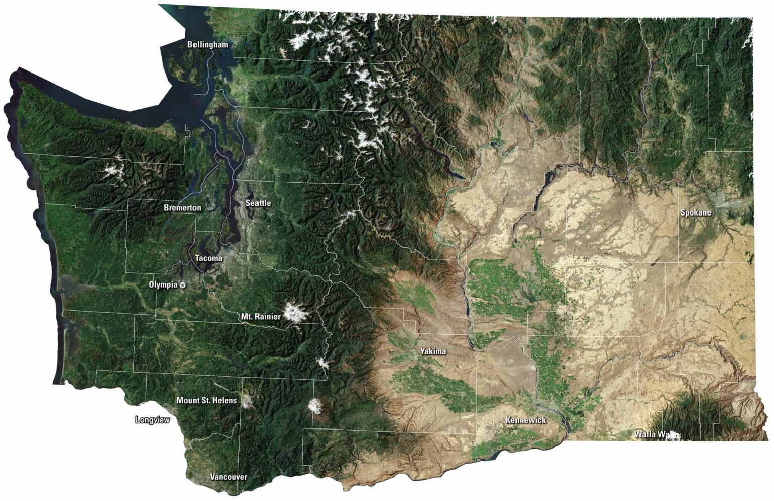 Map of Washington State - US Maps