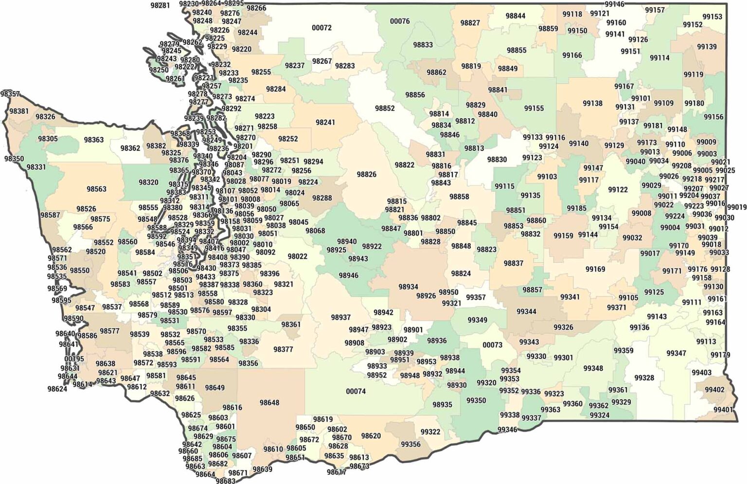 Map of Washington State - US Maps