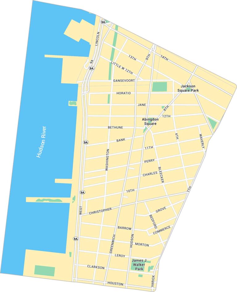 Tribeca Map, New York - US Maps