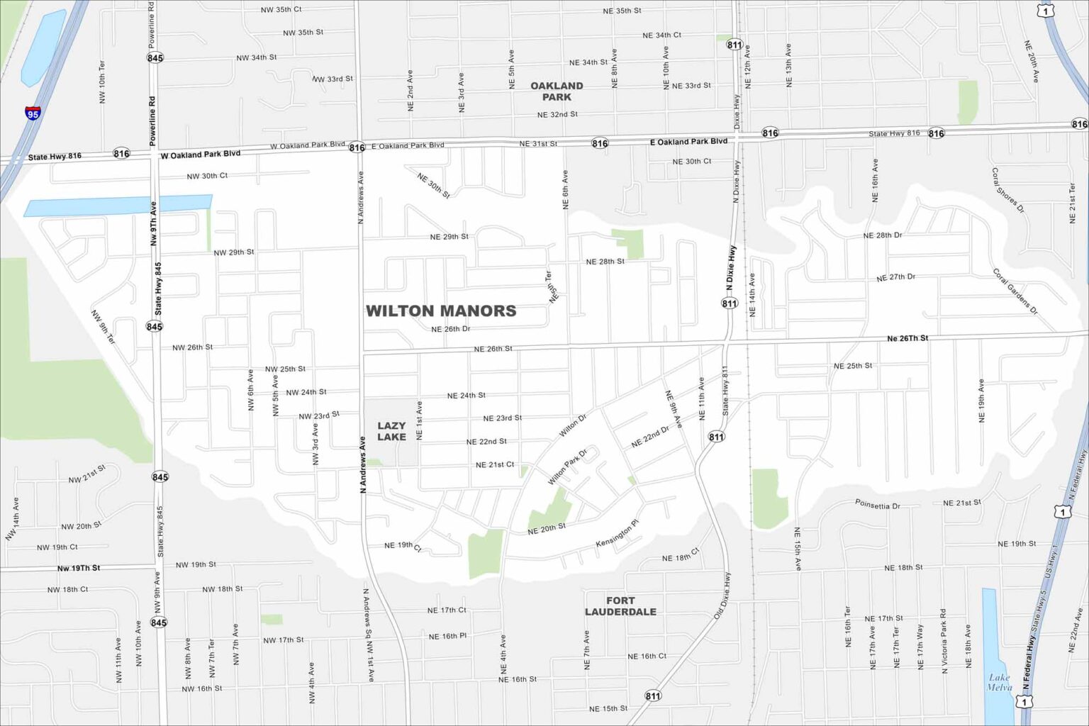 Map of Wilton Manors, Florida - US Maps