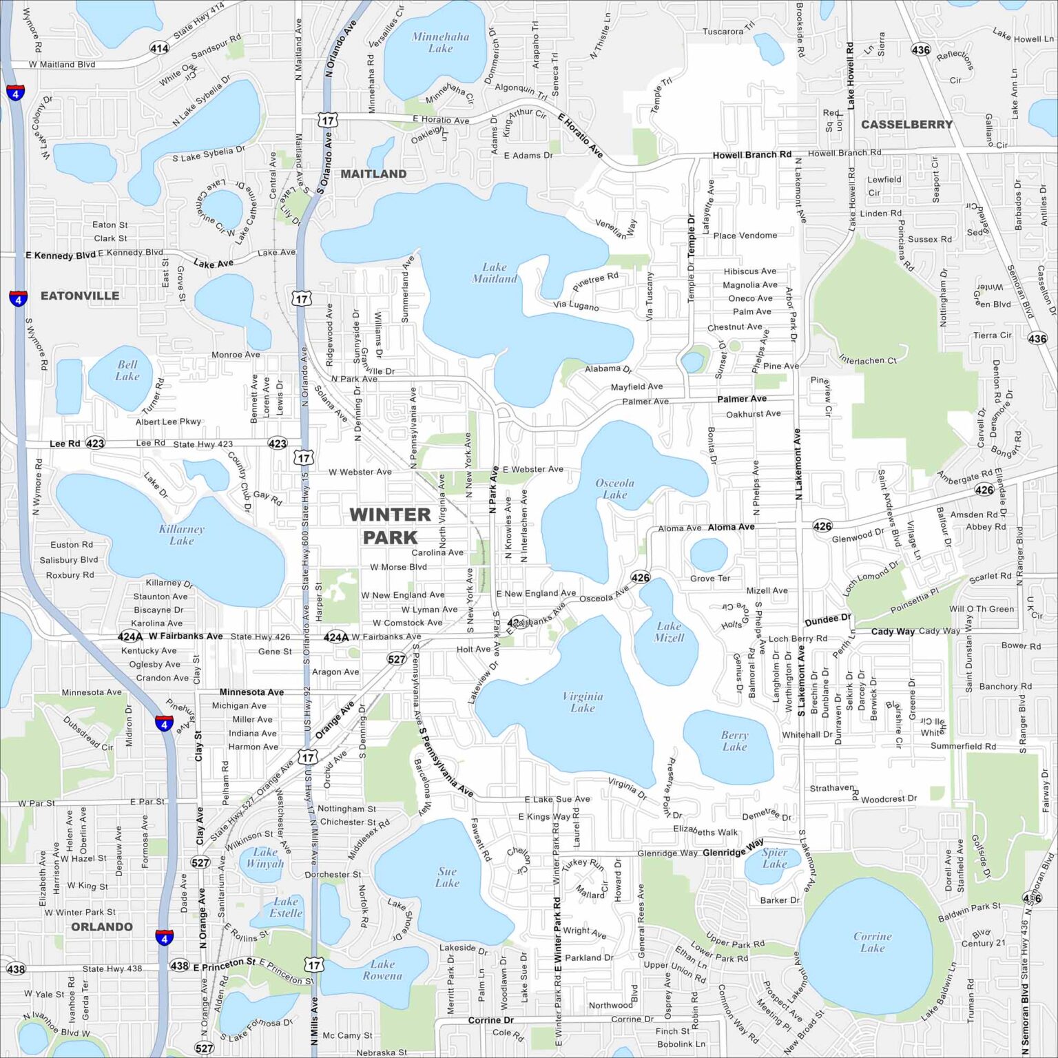 Map of Winter Park, Florida - US Maps