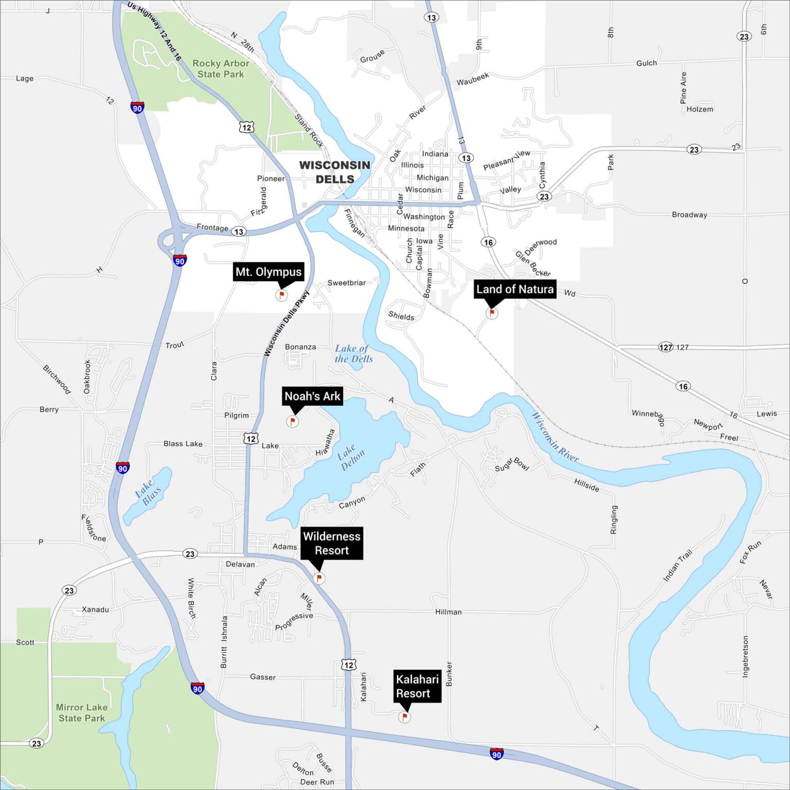 Wisconsin Dells Map - US Maps
